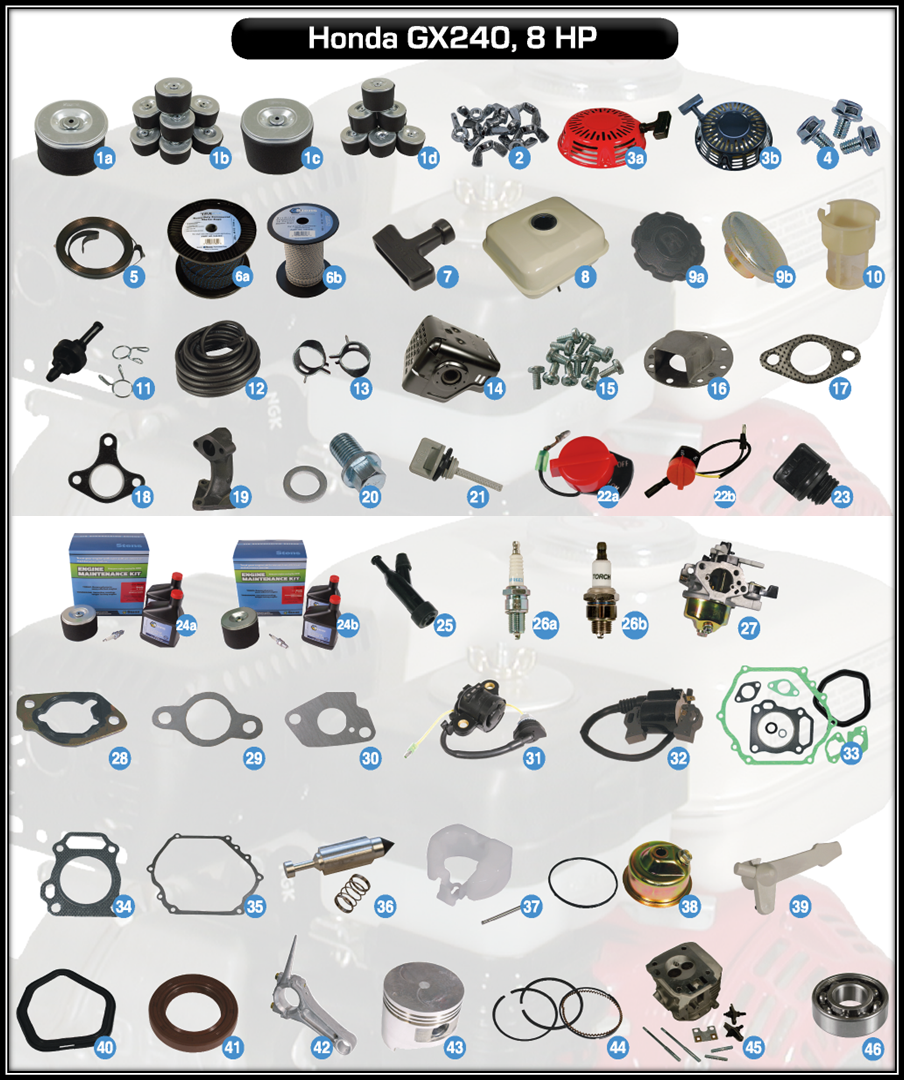 Replacement Parts for Honda GX240 | Small Engines PRO Dealer